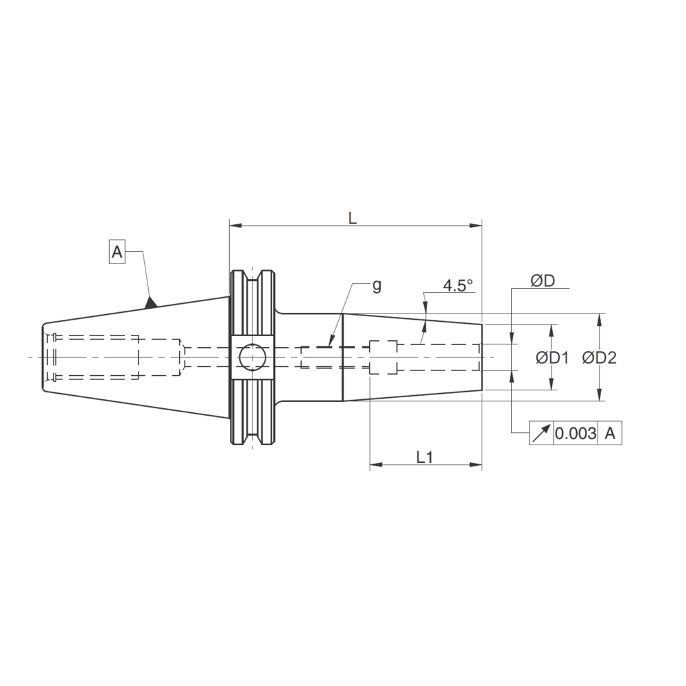 CAT50 AccuGrip™ Shrink Fit Holders – X-Long DIN Length – Accutek